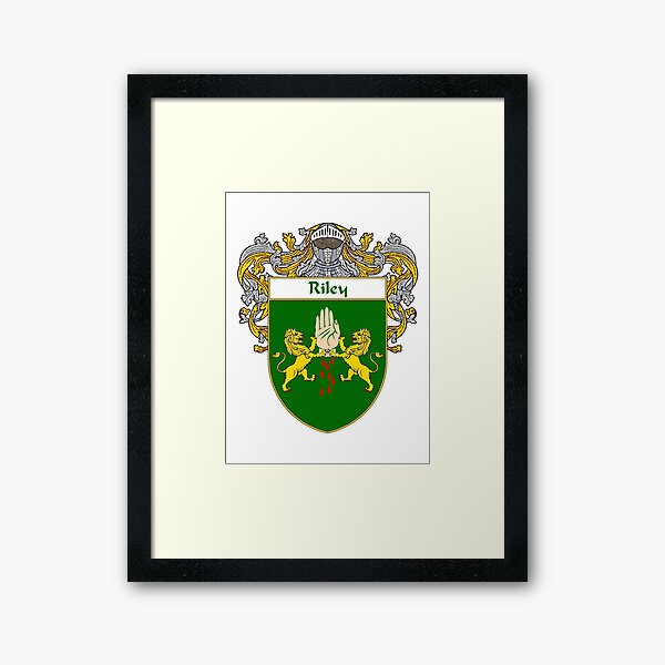 "Riley Coat of Arms / Riley Family Crest" Framed Art Print for Sale by ...