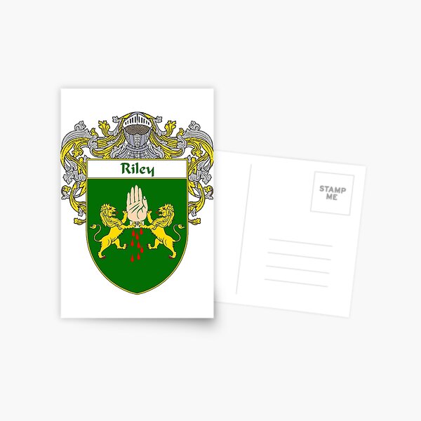 "Riley Coat of Arms / Riley Family Crest" Postcard by IrishArms | Redbubble