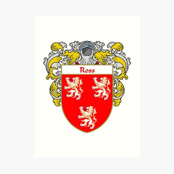 "Ross Coat of Arms / Ross Family Crest" Art Print by IrishArms | Redbubble