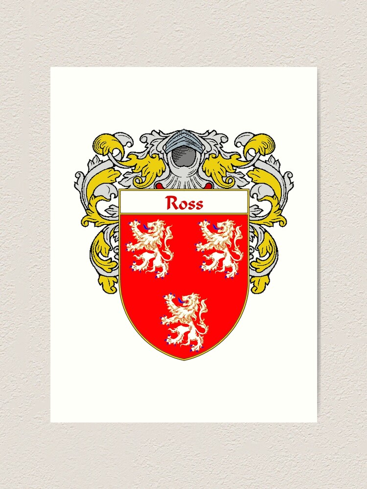 "Ross Coat of Arms / Ross Family Crest" Art Print by IrishArms | Redbubble