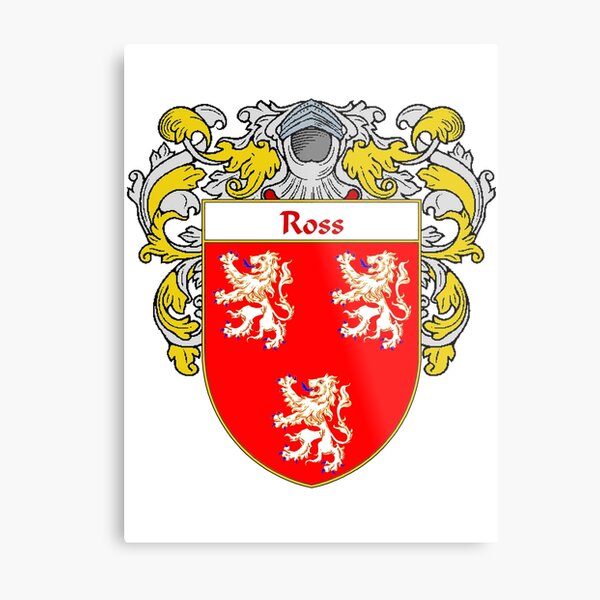 "Ross Coat of Arms / Ross Family Crest" Metal Print by IrishArms ...