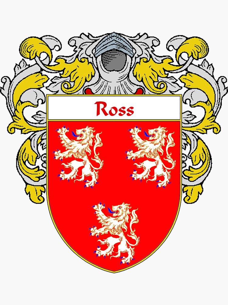 "Ross Coat of Arms / Ross Family Crest" Sticker for Sale by William ...