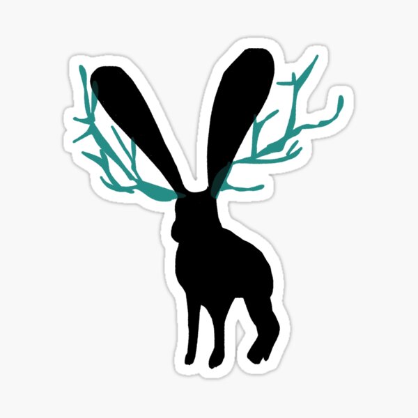 "Jackalope" Sticker by TheMegArt | Redbubble