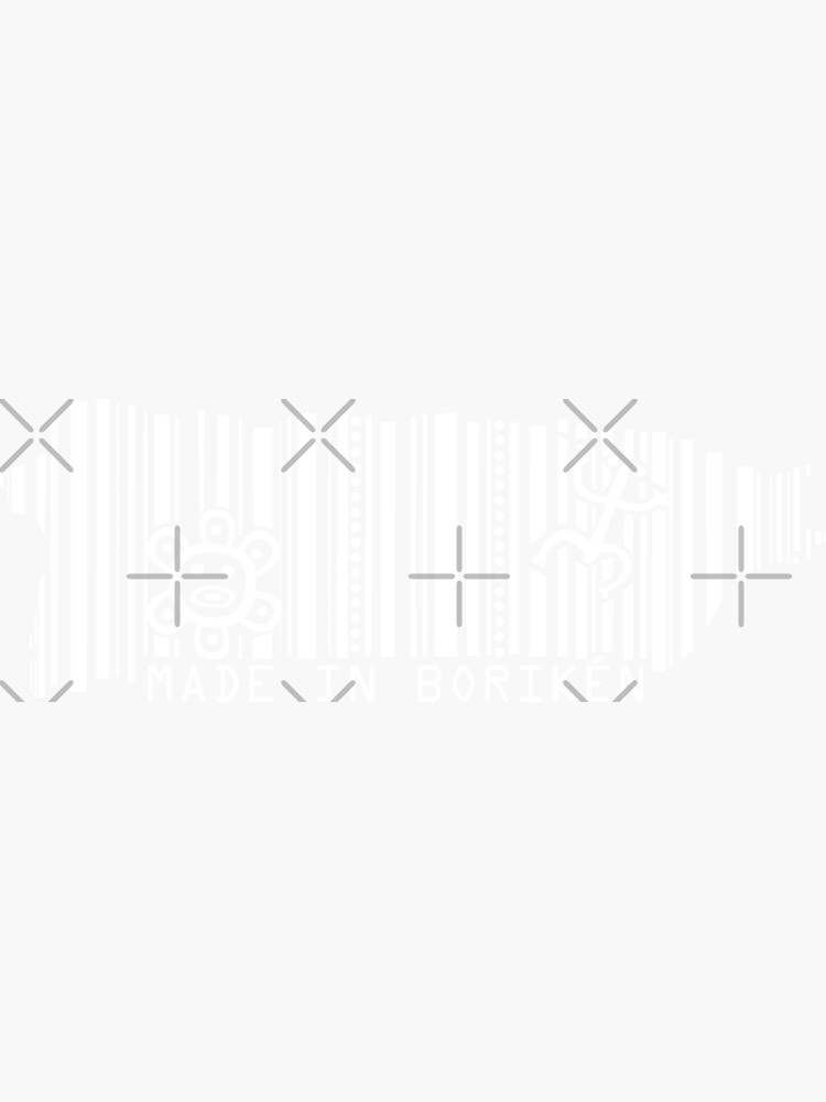 "Puerto Rico Map Made in Boriken Taino Coqui White" Sticker for Sale by ...