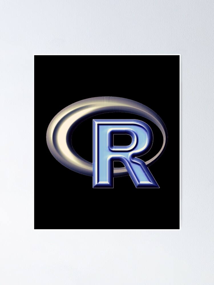 "R programming language R logo" Poster for Sale by Birdhead | Redbubble