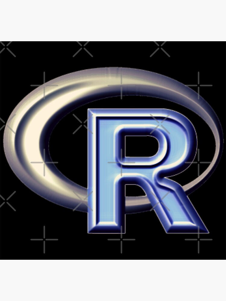 Pegatina «R lenguaje de programación R logo» de Birdhead | Redbubble