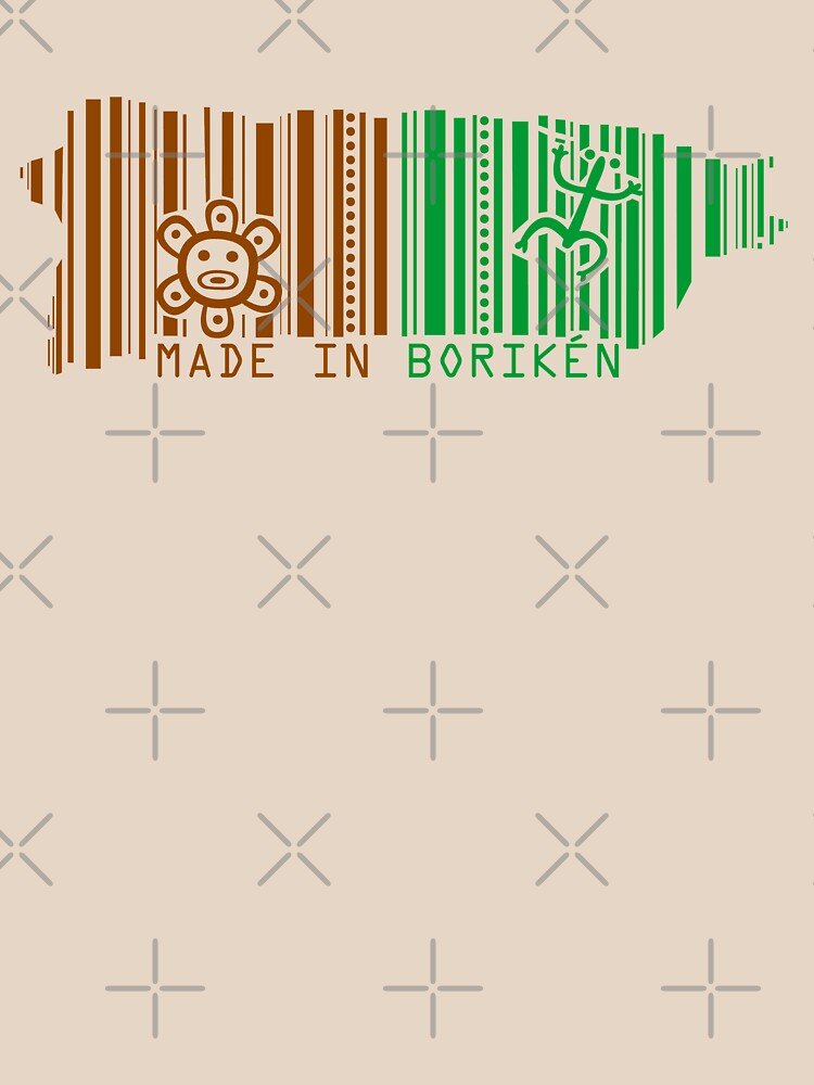 "Puerto Rico Map Made in Boriken Taino Coqui" T-shirt for Sale by ...