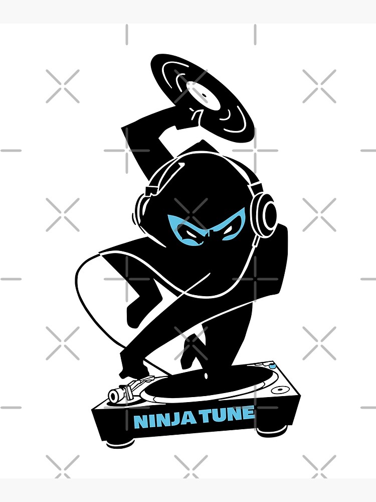 "Ninja Tune logo 3 DJ (white background)" Mounted Print by ...
