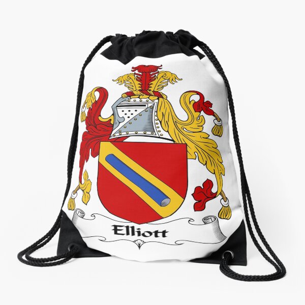 "Elliott Coat of Arms / Elliott Family Crest" Drawstring Bag for Sale ...