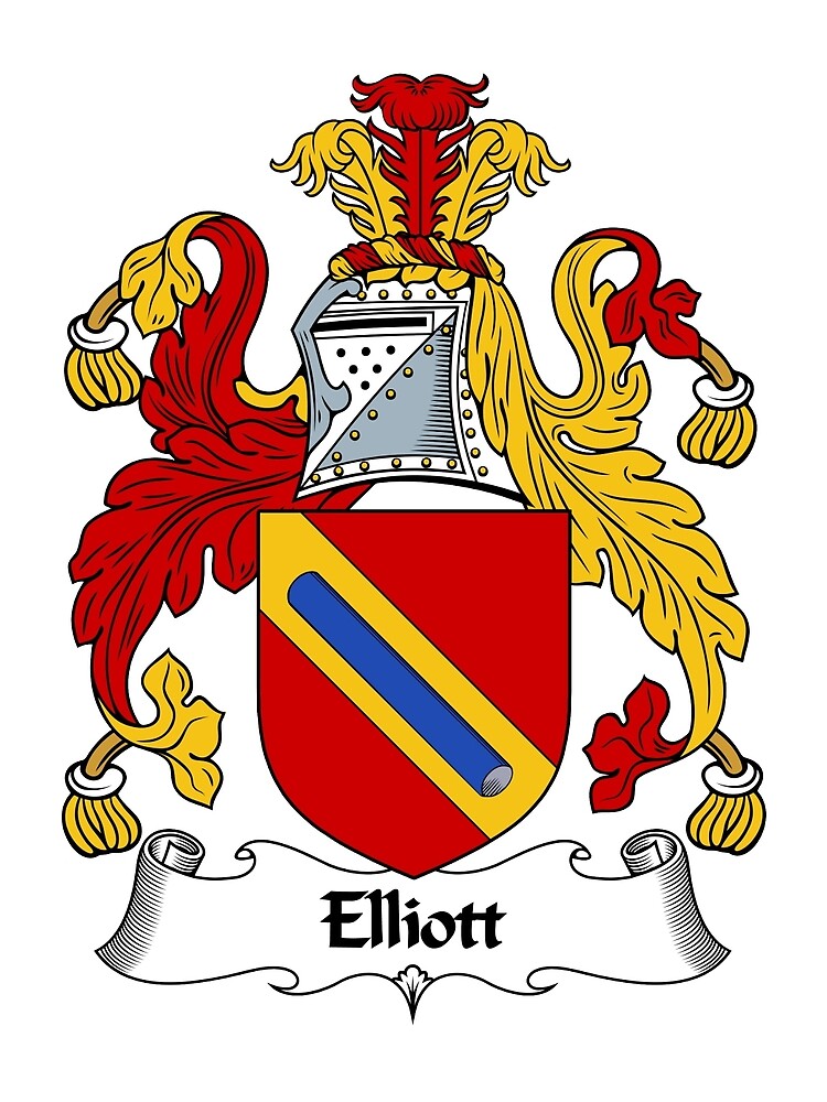 "Elliott Coat of Arms / Elliott Family Crest" Drawstring Bag for Sale ...