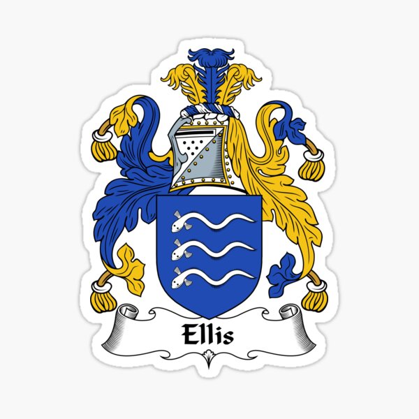 "Ellis Coat of Arms / Ellis Family Crest" Sticker by ScotlandForever ...