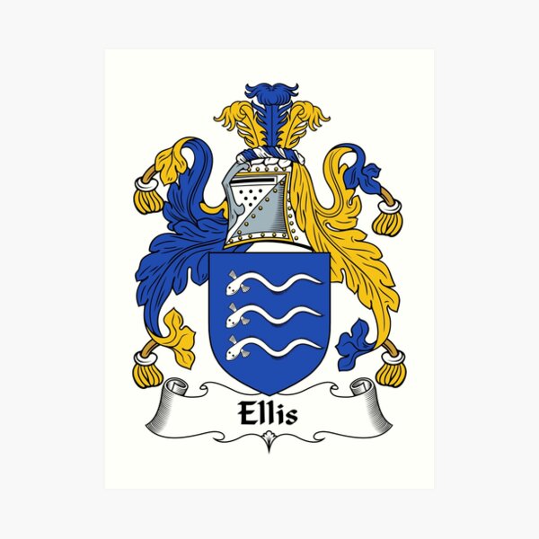 "Ellis Coat of Arms / Ellis Family Crest" Art Print for Sale by ...