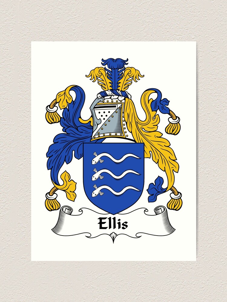 "Ellis Coat of Arms / Ellis Family Crest" Art Print for Sale by ...