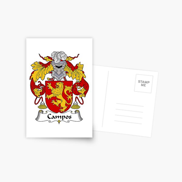 "Campos Coat of Arms/Family Crest" Postcard for Sale by William Martin ...