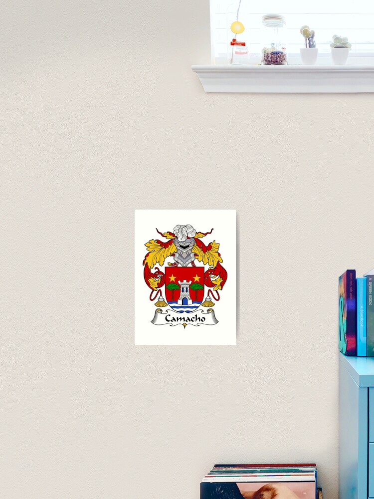 "Camacho Coat of Arms/Family Crest" Art Print for Sale by William ...