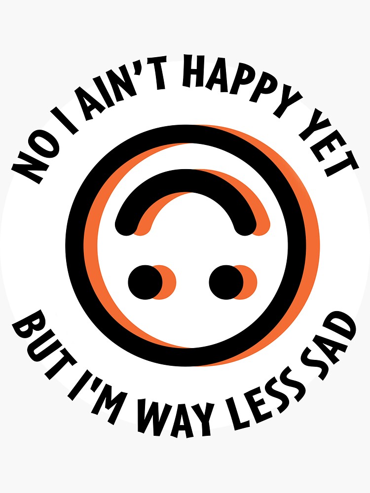 "AJR - Way Less Sad Inspired Smile" Sticker for Sale by designicole ...