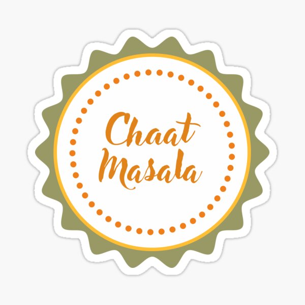 "Chaat masala label sticker." Sticker by angelisart | Redbubble