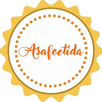 "Asafoetida label sticker." Sticker for Sale by angelisart | Redbubble