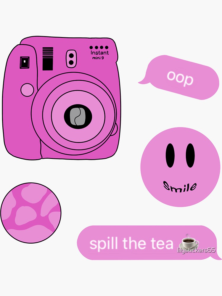 "pastel pink sticker pack" Sticker for Sale by lilystickers65 | Redbubble
