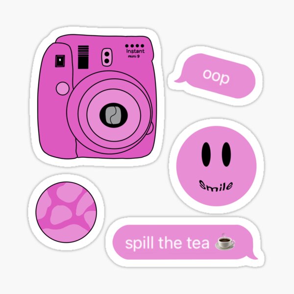 "pastel pink sticker pack" Sticker for Sale by lilystickers65 | Redbubble