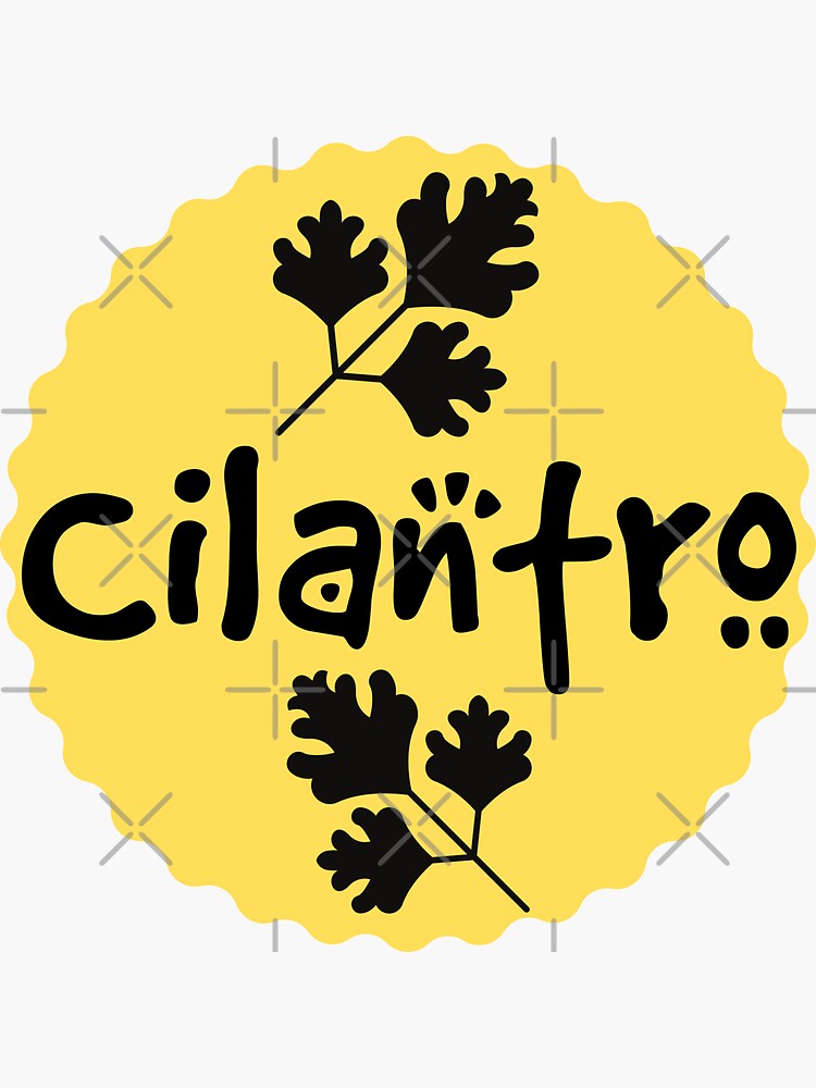 "Cilantro - Yellow Label " Sticker by LabelStore | Redbubble