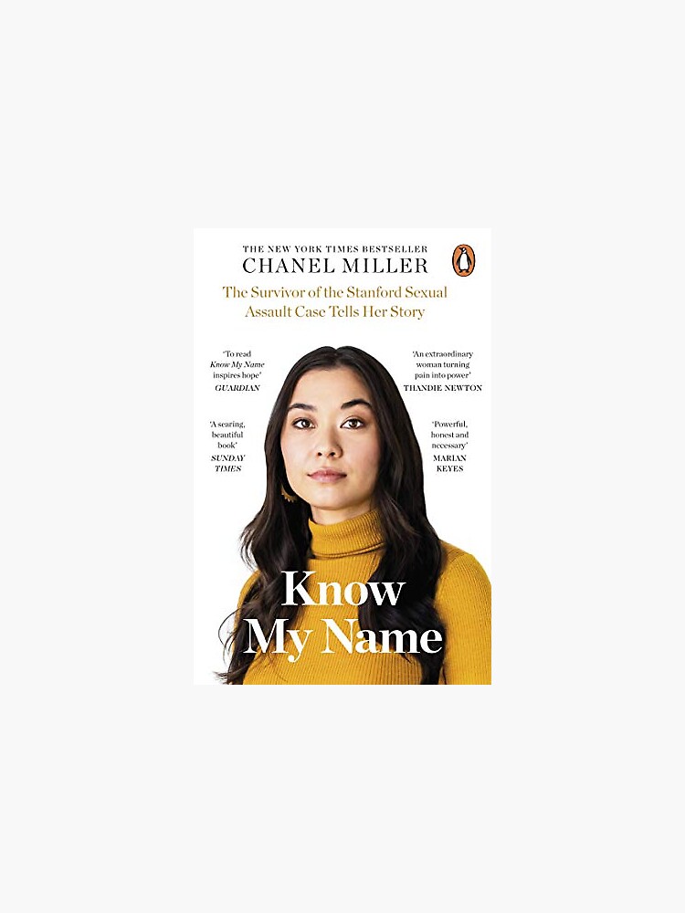 "Know My Name by Chanel Miller book cover" Sticker for Sale by Viofah ...
