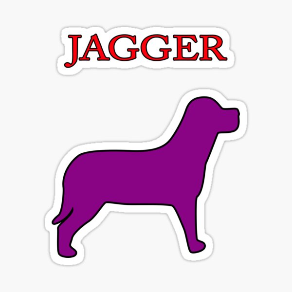 "Dog Jagger" Sticker for Sale by jozefbloks | Redbubble