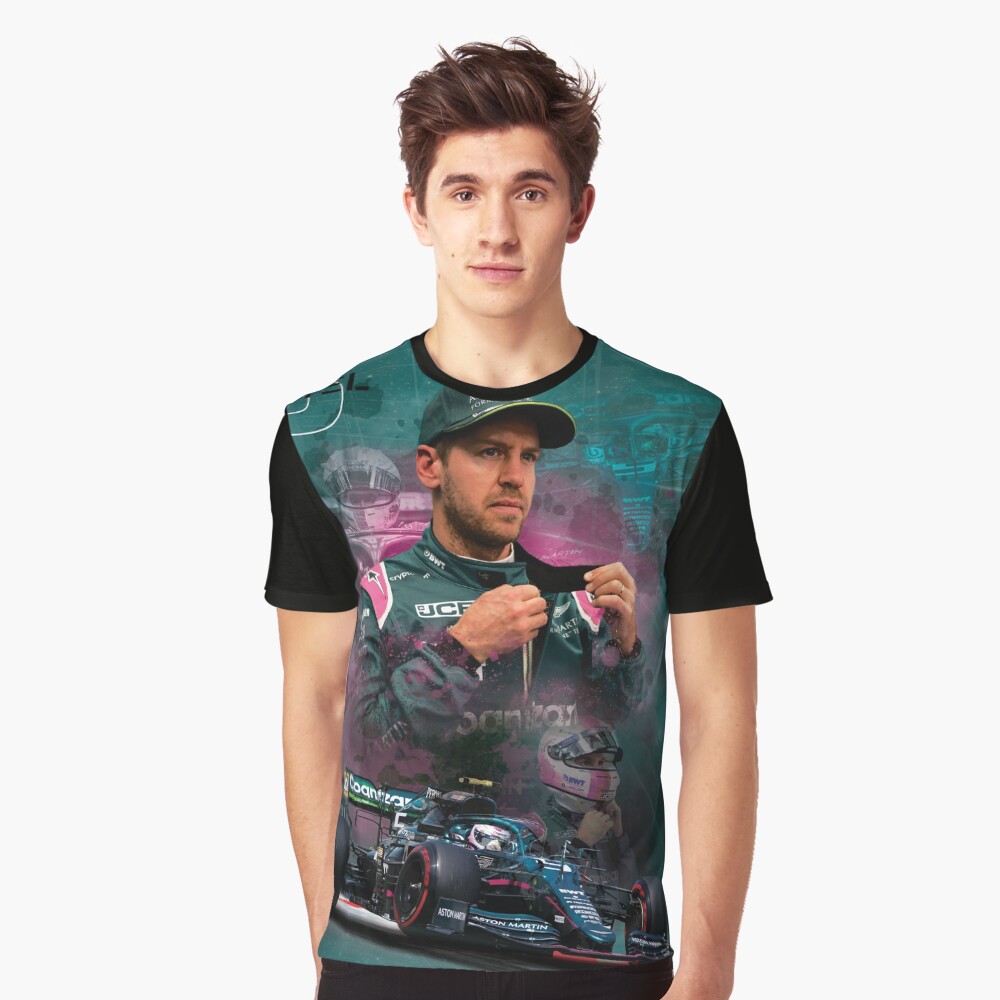 "Sebastian Vettel" T-shirt for Sale by Tracksters | Redbubble | vettel ...