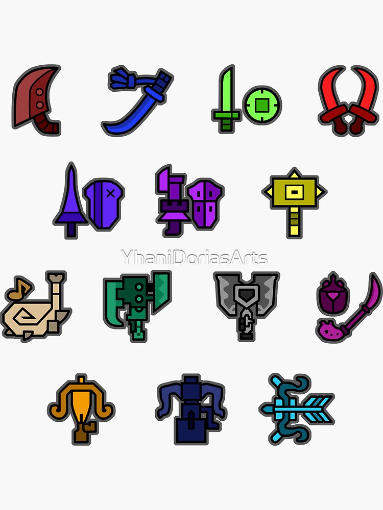 "Monster Hunter Weapons Sticker Pack" Sticker for Sale by ...