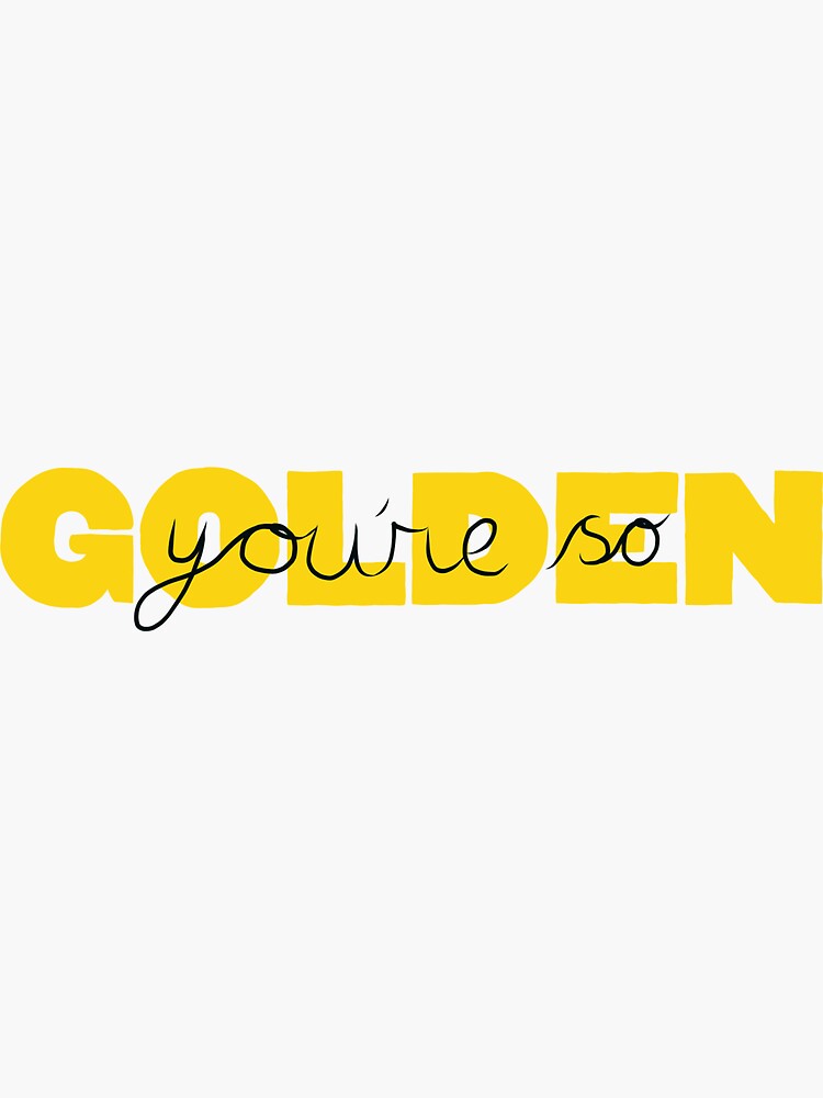 "Harry Styles Golden" Sticker for Sale by arichardesigns | Redbubble