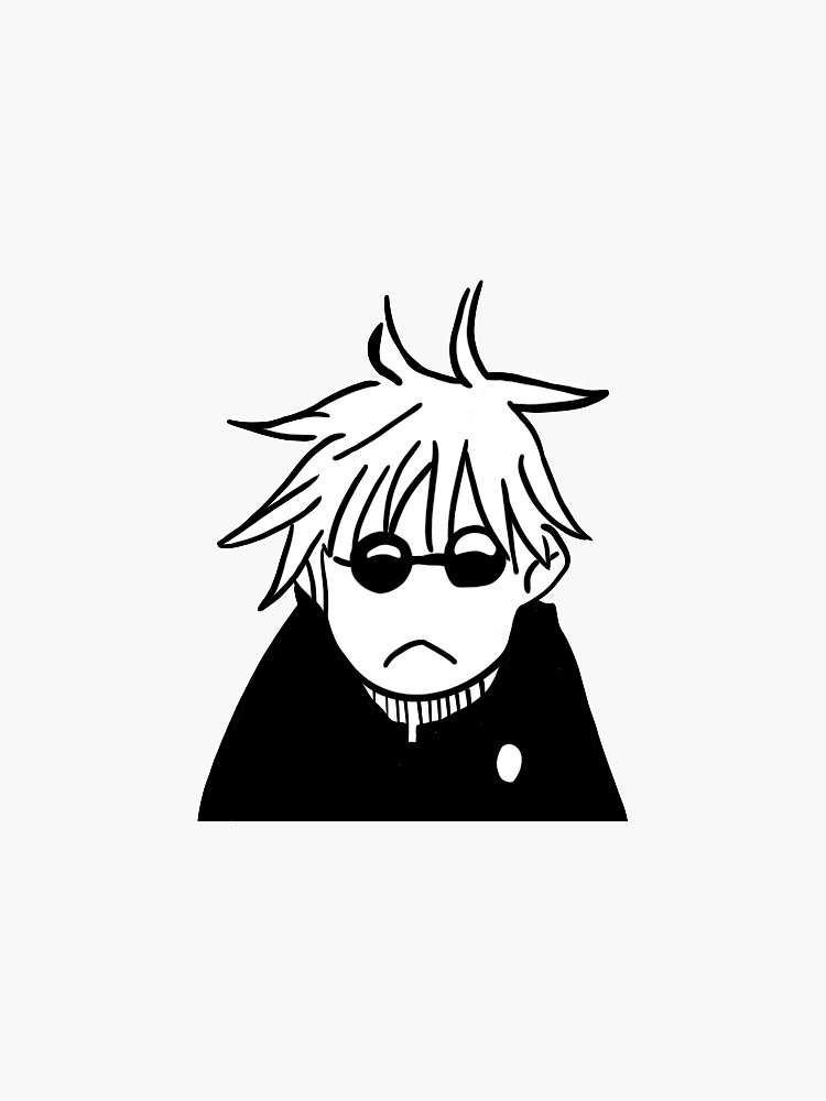 "sad gojo" Sticker for Sale by lleeroy | Redbubble
