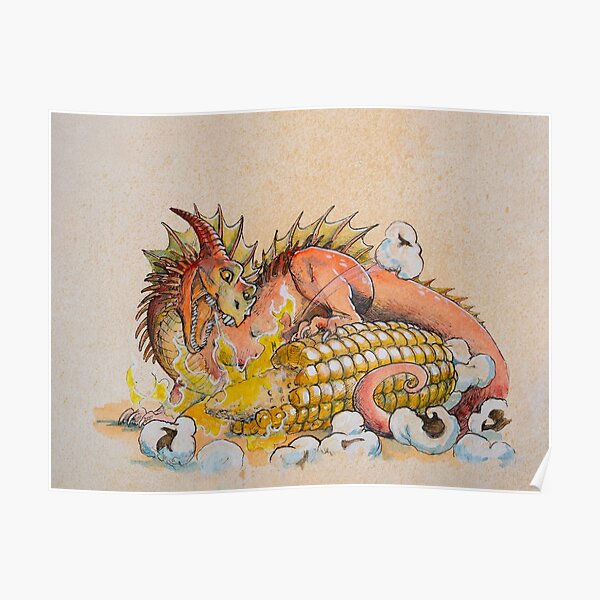 "Dragons - Making Popcorn" Poster for Sale by Rivalmit | Redbubble