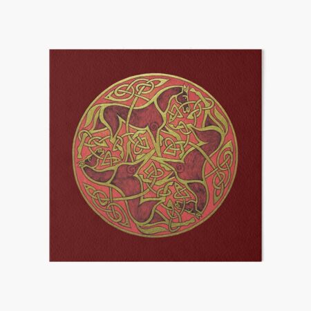 "Celtic Horses roundel" Art Board Print by Yuri-Leitch | Redbubble