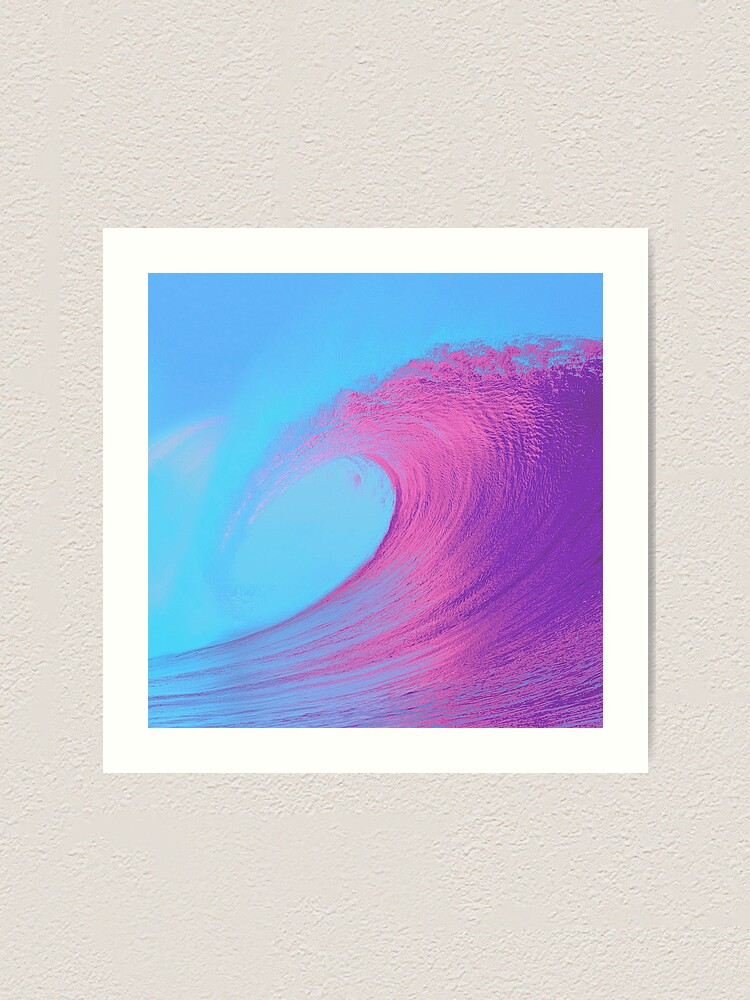 "Pink Purple Ocean Wave" Art Print for Sale by MamaSweetea | Redbubble