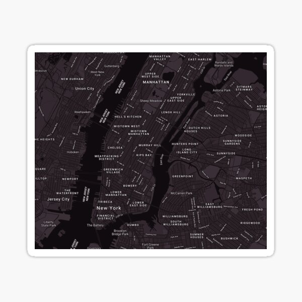 "Map Of NYC" Sticker for Sale by o2creativeNY | Redbubble