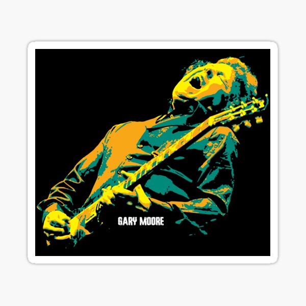 "Gary Moore. Robert William Gary Moore" Sticker for Sale by Dhikaboddy ...