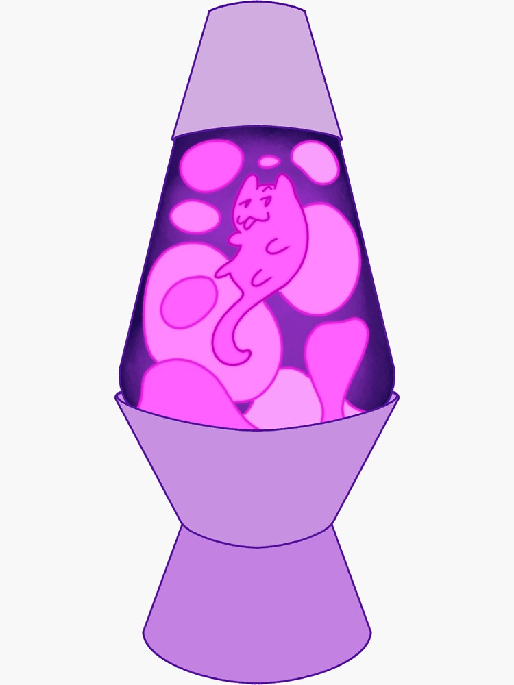 "Lava Lamp Cat" Sticker for Sale by Viperrrr | Redbubble