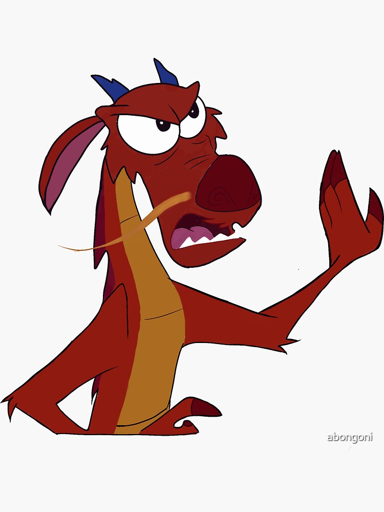 "mushu " Sticker for Sale by abongoni | Redbubble
