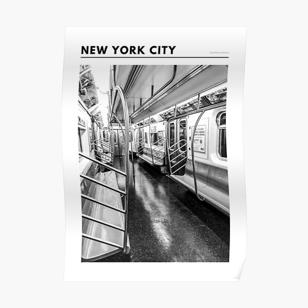 "NYC Subway" Poster for Sale by FigureAndFold | Redbubble