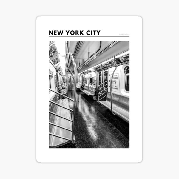 "NYC Subway" Sticker for Sale by FigureAndFold | Redbubble