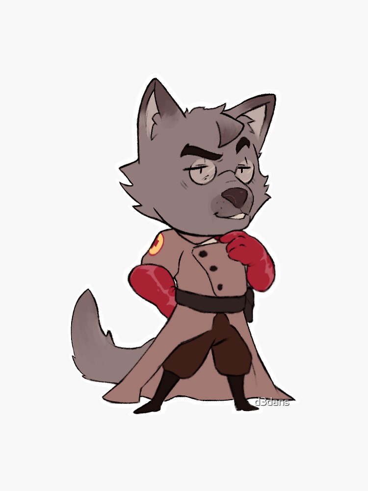 "RED TF2 Medic Hundkopf" Sticker for Sale by d3dans | Redbubble
