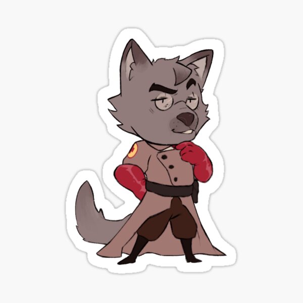 "RED TF2 Medic Hundkopf" Sticker for Sale by d3dans | Redbubble
