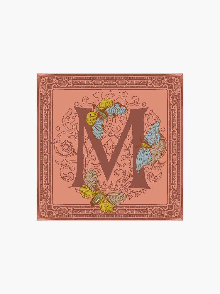 "Monogram Letter M" Sticker for Sale by GreatnessLive | Redbubble