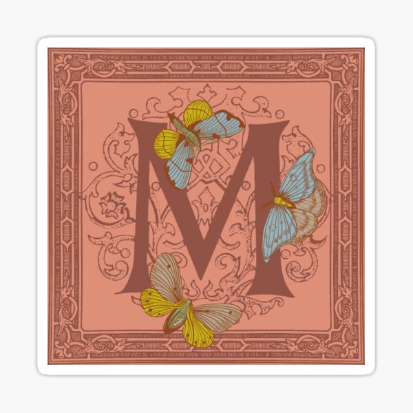 "Monogram Letter M" Sticker for Sale by GreatnessLive | Redbubble