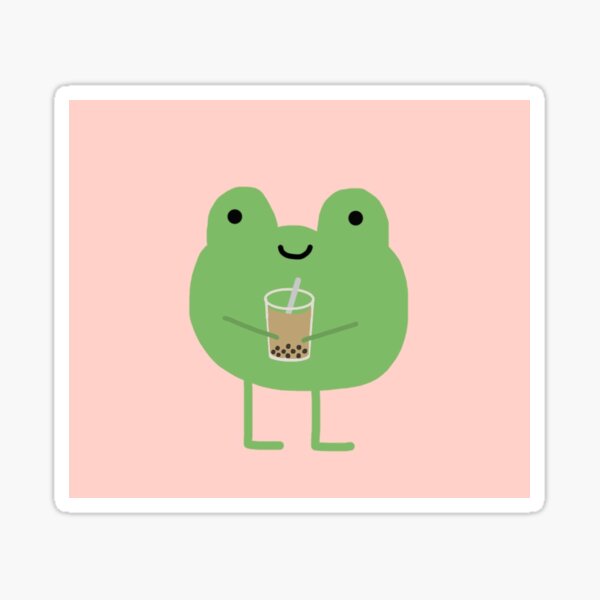 "Boba frog" Sticker for Sale by katiebazela | Redbubble