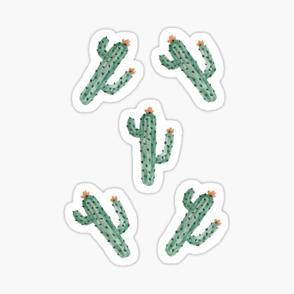 "Cactus Watercolour Watercolor Aesthetic" Sticker by CeciLop | Redbubble