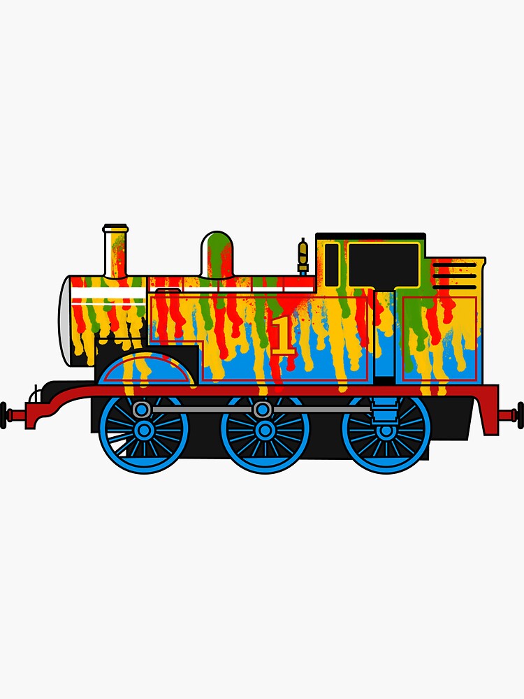 "Paint Splattered Thomas" Sticker for Sale by WestieMerch | Redbubble
