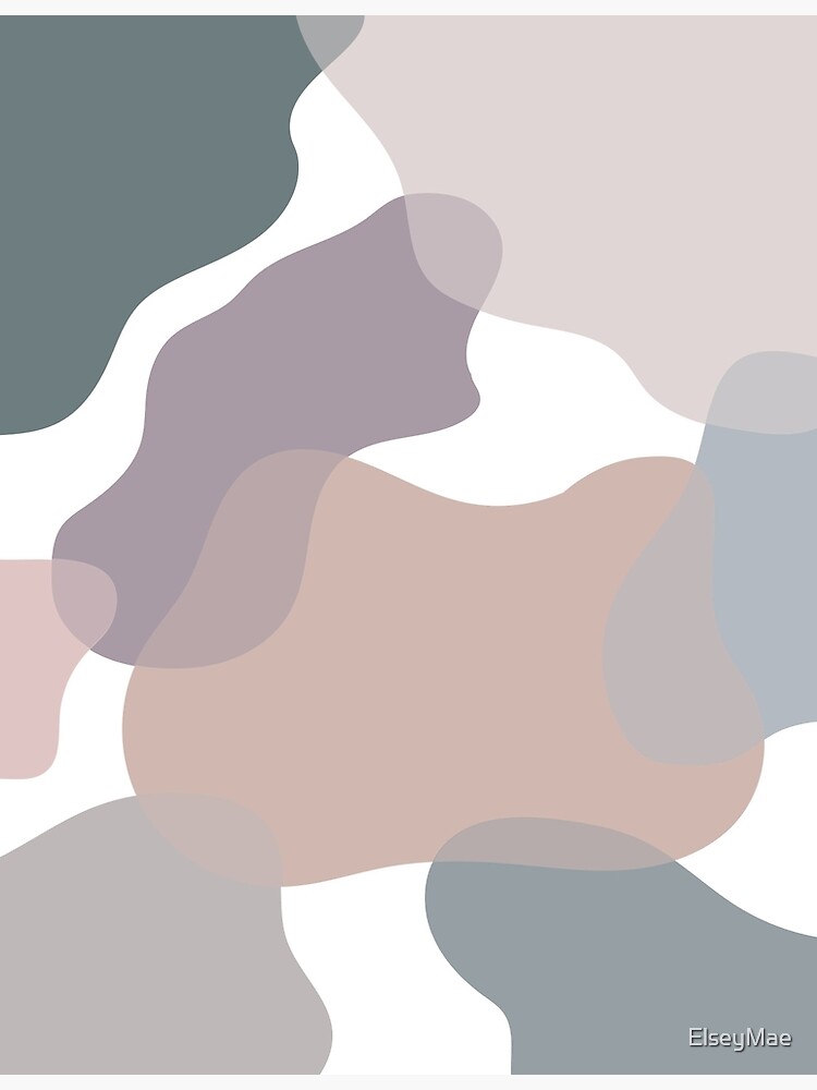 "Overlapping Organic Shapes - Cool Tones" Poster for Sale by ElseyMae ...