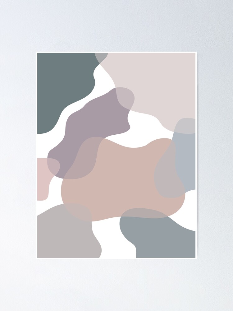 "Overlapping Organic Shapes - Cool Tones" Poster for Sale by ElseyMae ...