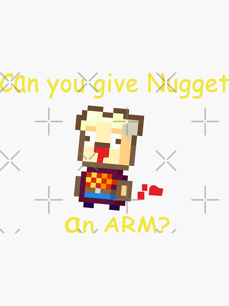 "Kindergarten Game - Can You Give Nugget An Arm?" Sticker for Sale by ...